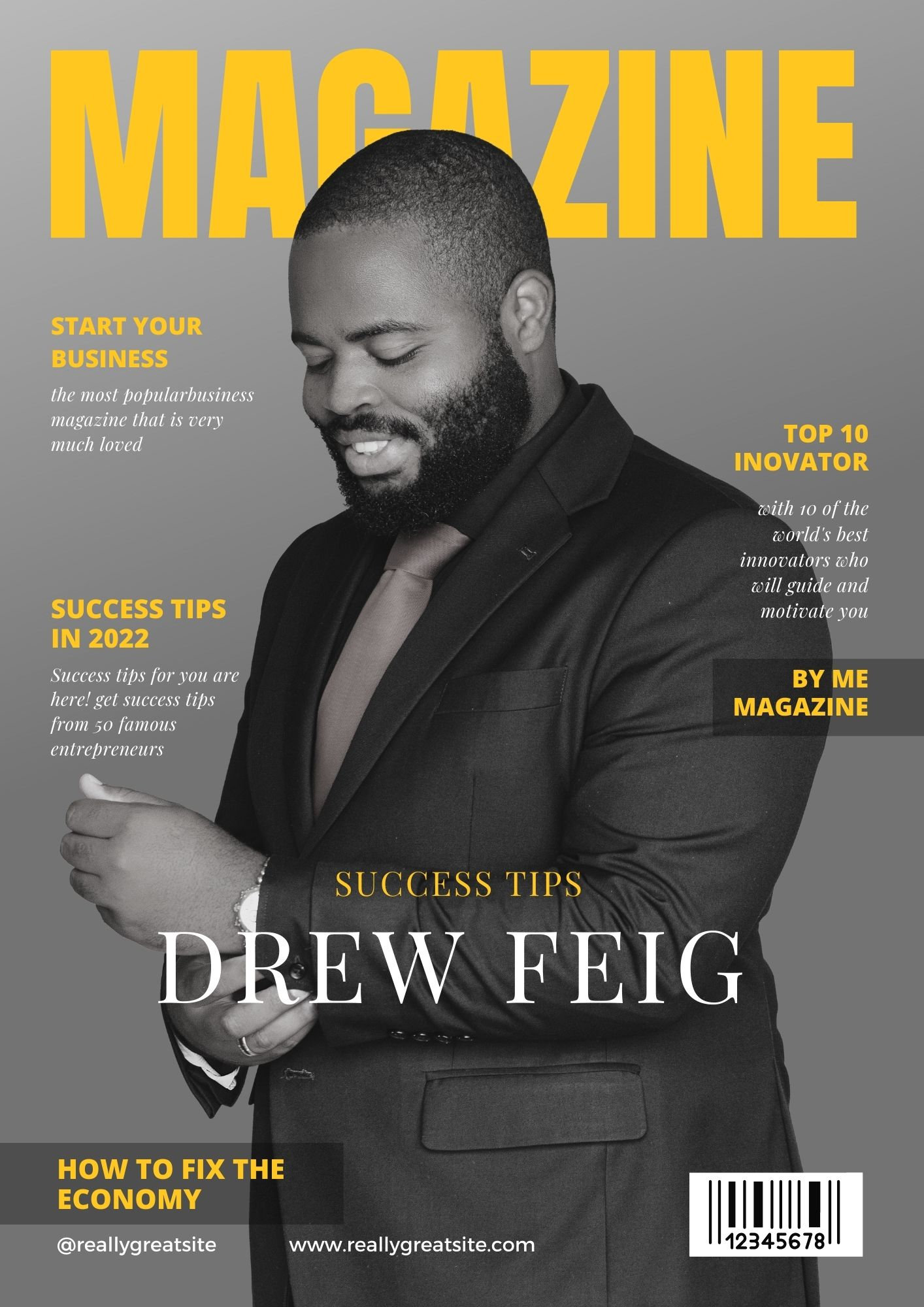 Customizable Magzine Cover Page | Canva Editable | Various Designs - Etsy