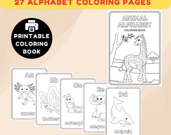 Animals Coloring Book, ABC Coloring Pages, Preschool Coloring Pages ...