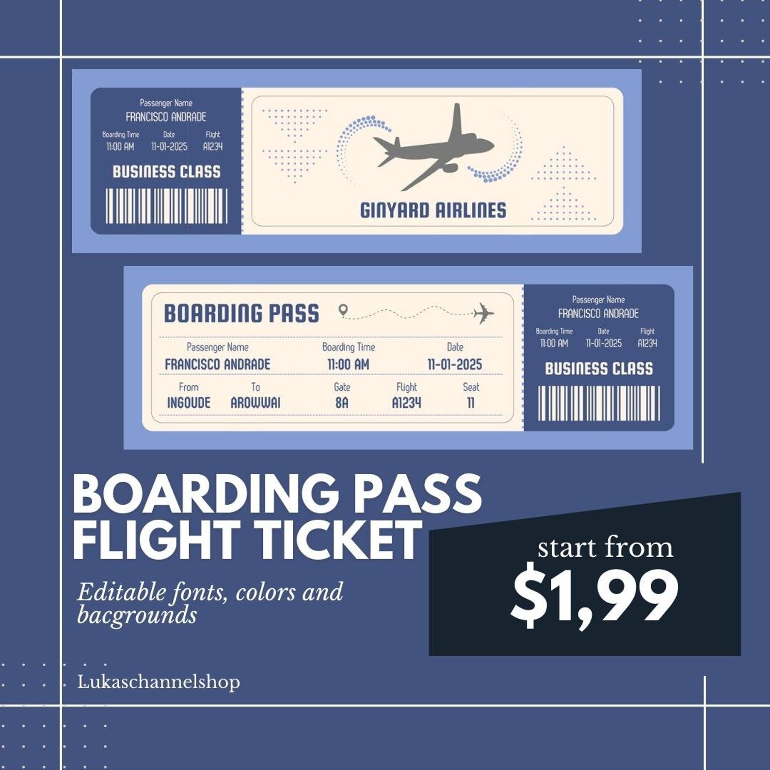 Printable Boarding Ticket Template With Photo Surprise - Etsy
