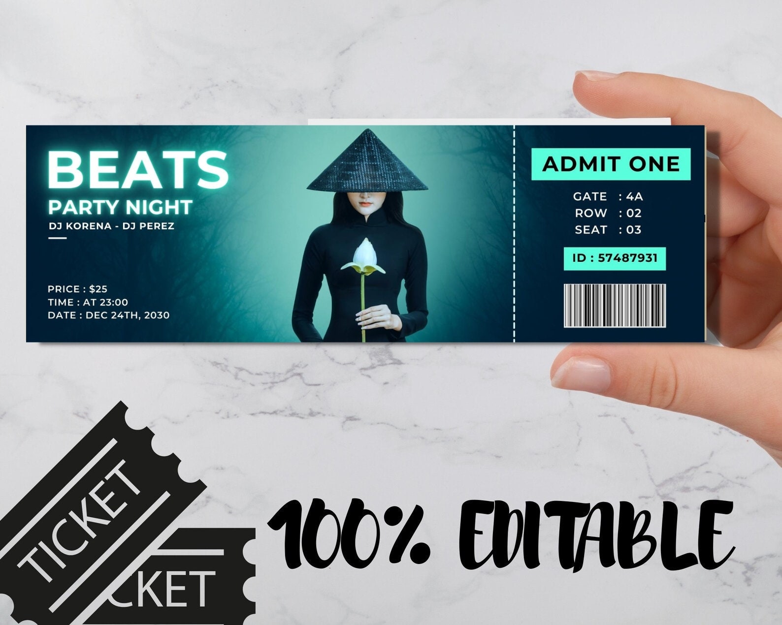 PERSONALIZED Concert Ticket Gift Souvenir | Print at Home | Email ...