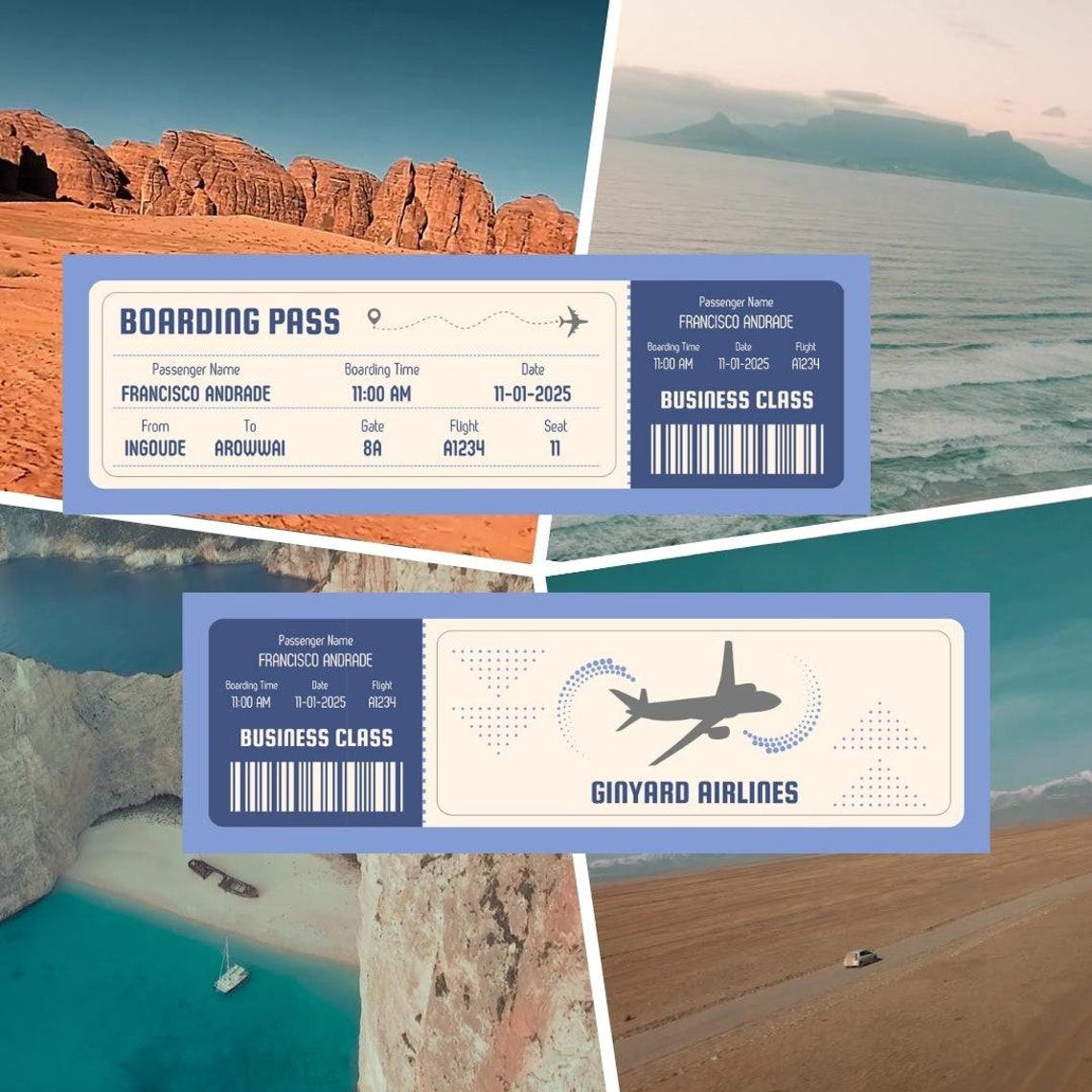 Printable Boarding Ticket Template With Photo Surprise - Etsy