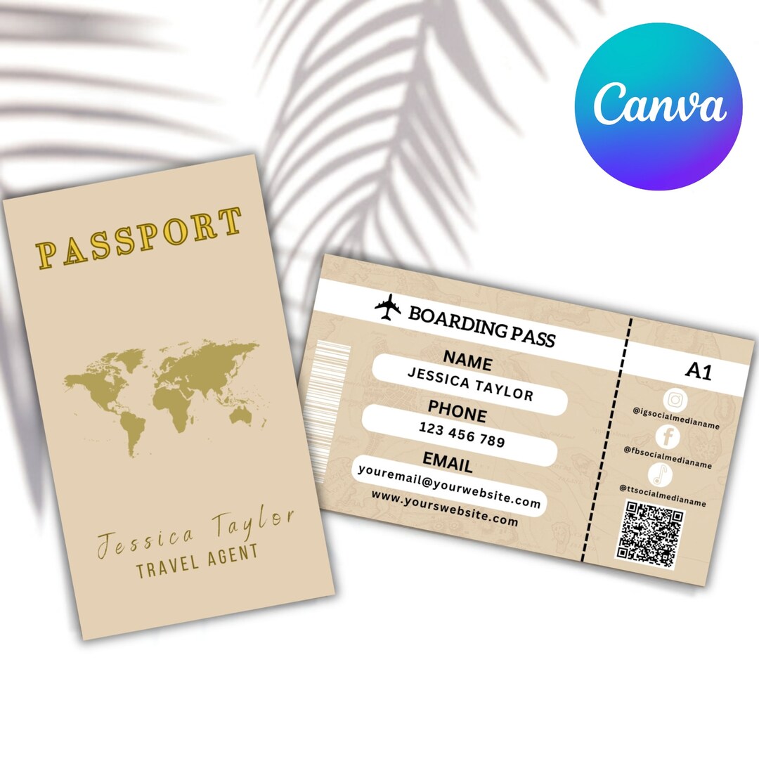 Passport & Boarding Pass Invitation Template for Wedding, Birthday ...