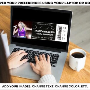 PERSONALIZED Concert Ticket Gift Souvenir | Print at Home | Email ...