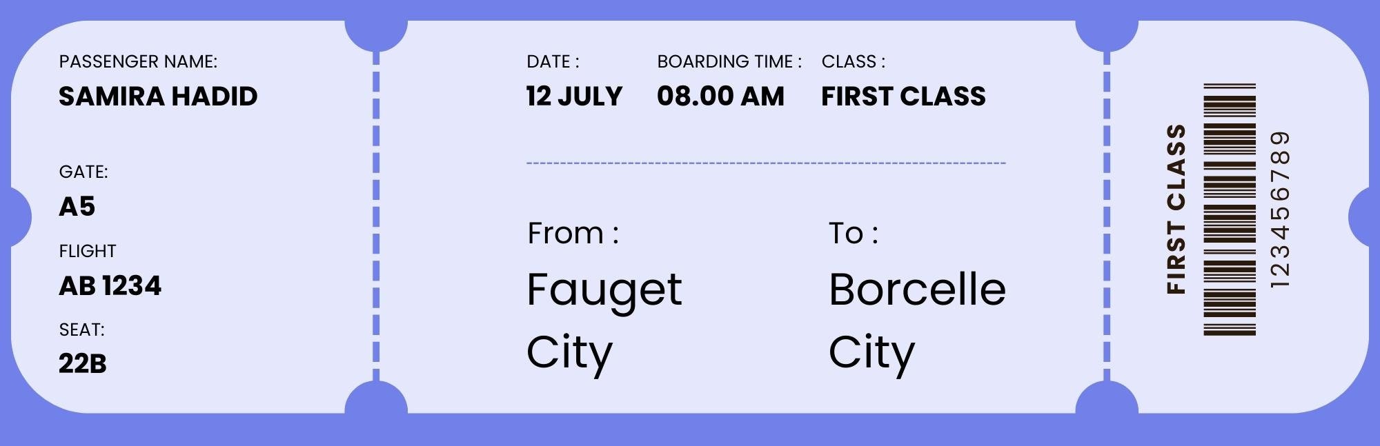 Boarding Pass Ticket, Printable Airplane Ticket, Boarding Pass Ticket ...