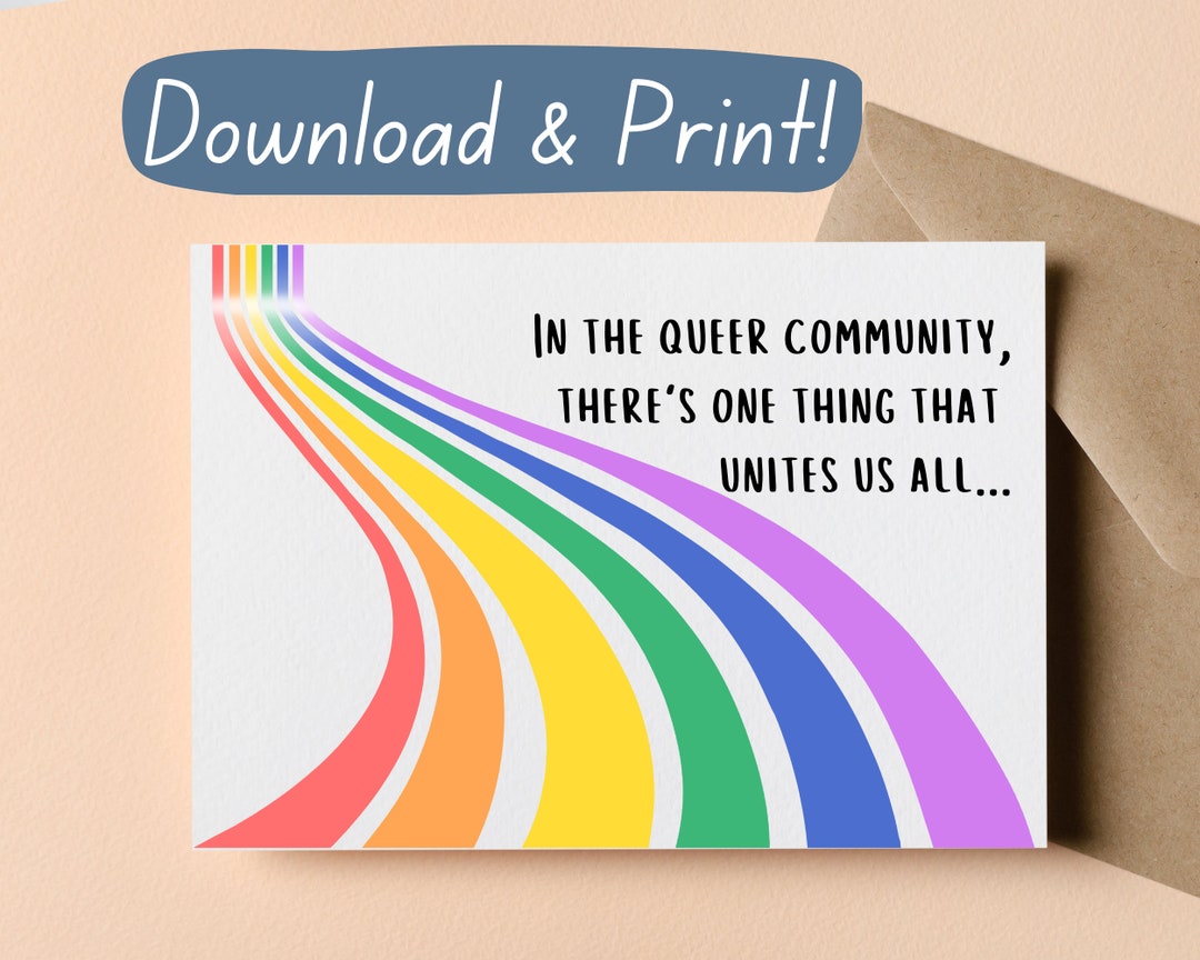 Drive-by F-slur | Funny Card for Pride | Print at Home - Etsy