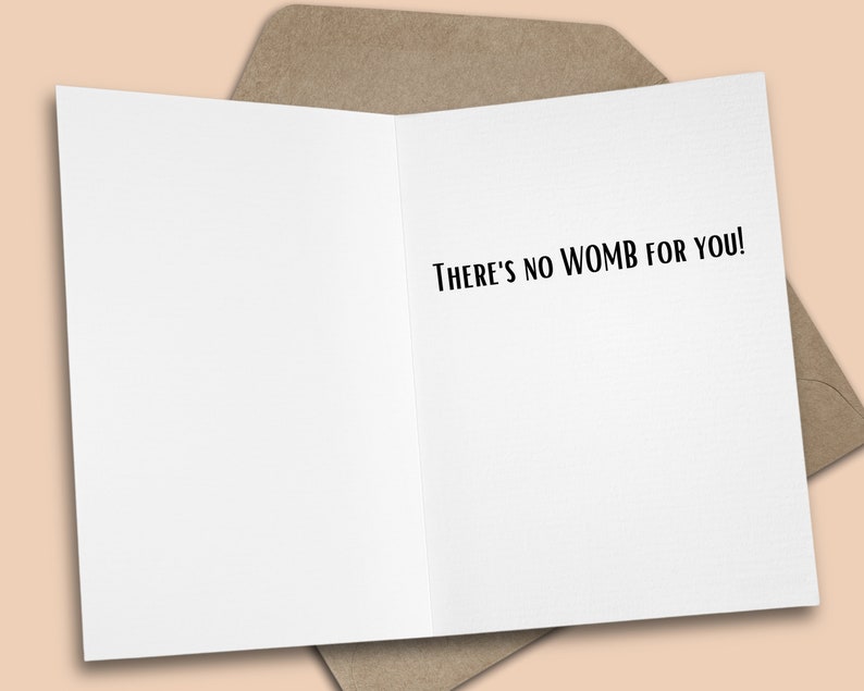 No Womb for You Hysterectomy Funny Cards for Women Print at Home - Etsy