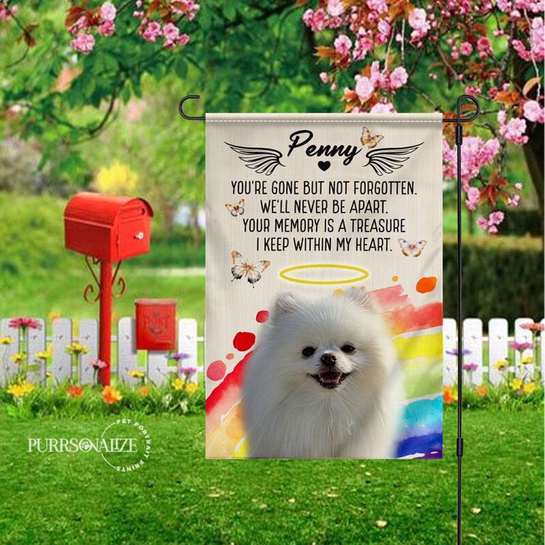 Personalized Pet Photo Name Memorial Flag, You Are Gone but Not ...