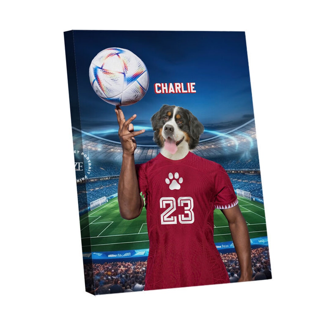 USA MADE Personalized Soccer Pet Portrait, Custom Your Favorite Soccer ...