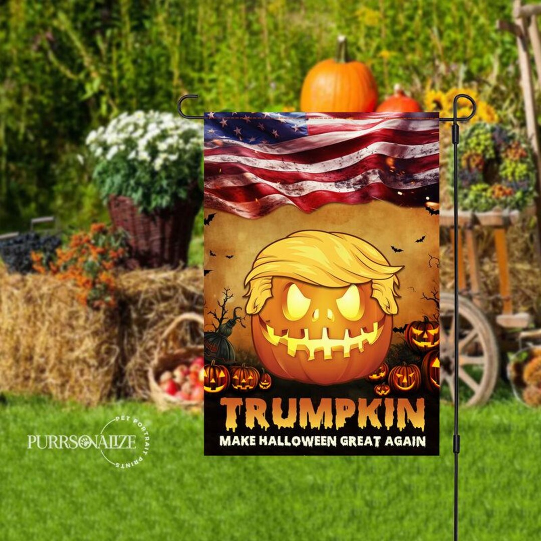 Personalized Halloween Flag, Custom Double Side TRUMPKIN Flag, Made ...