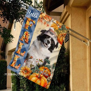 Personalized Thanksgiving Pet Flag, Custom Dog Cat Photo & Name Flag ...