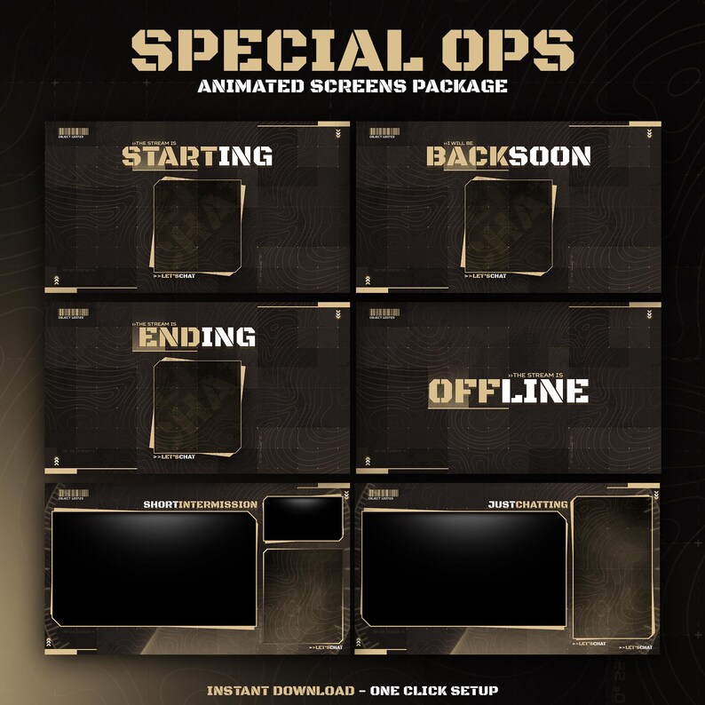 Animated Special OPS Radar Overlay for Twitch Stream Package Kick Army ...
