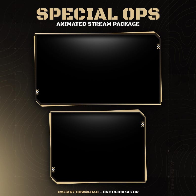 Animated Special OPS Radar Twitch Overlay Streaming Package Army Stream ...