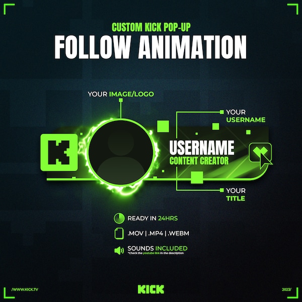 Kick Animated Emote - Etsy