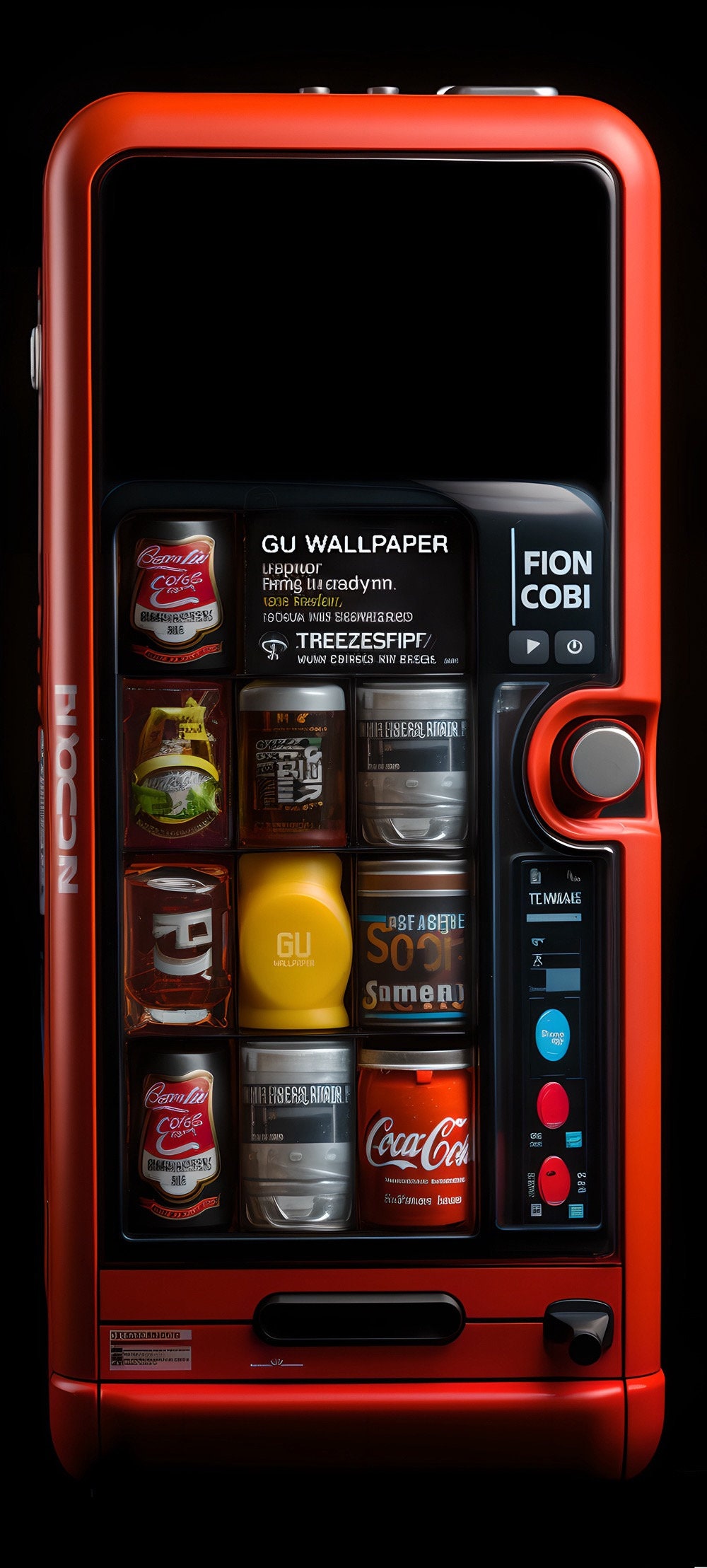 Red Vintage Vending Machine Whimsical Wallpapers Iphone, Minimalist ...
