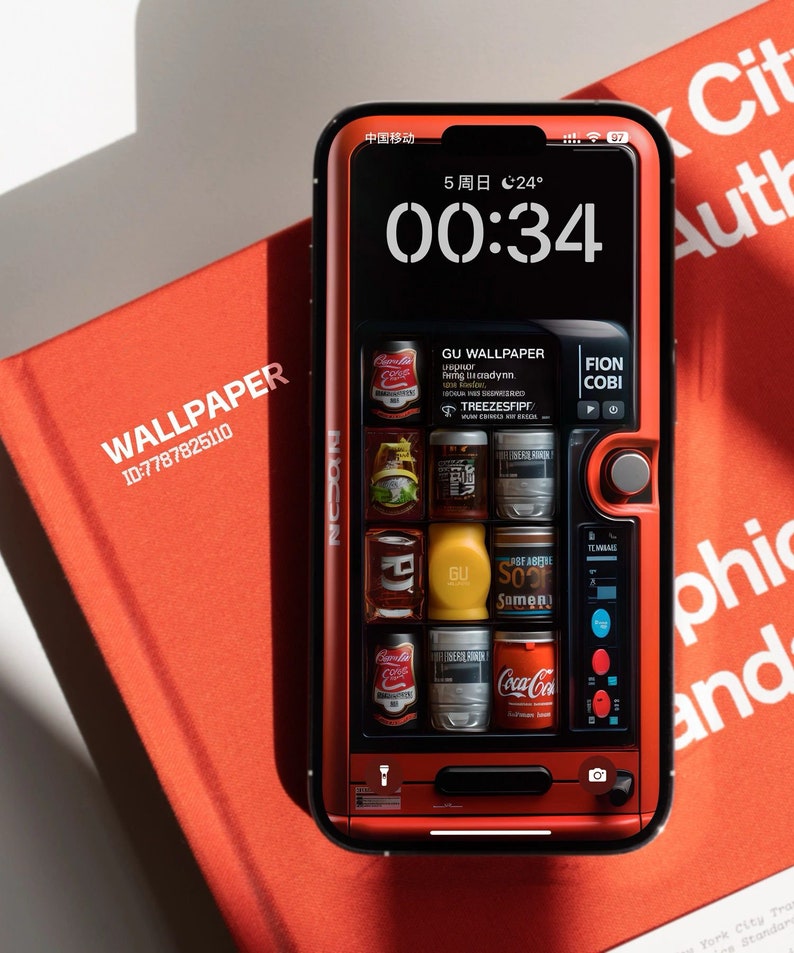 Red Vintage Vending Machine Whimsical Wallpapers Iphone, Minimalist ...