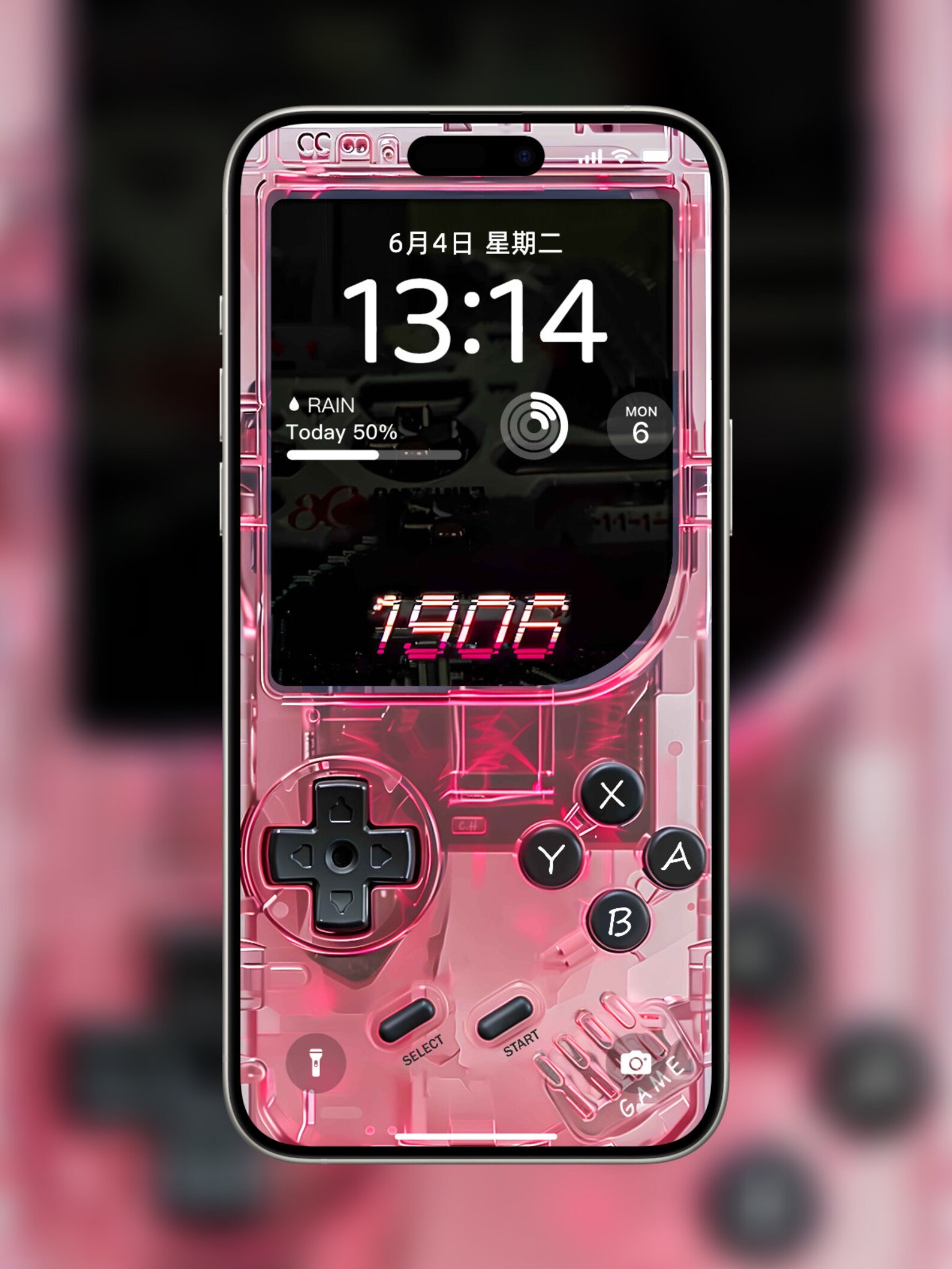 Primrose Pink Retro Game Console Original Mobile Phone Wallpaper ...