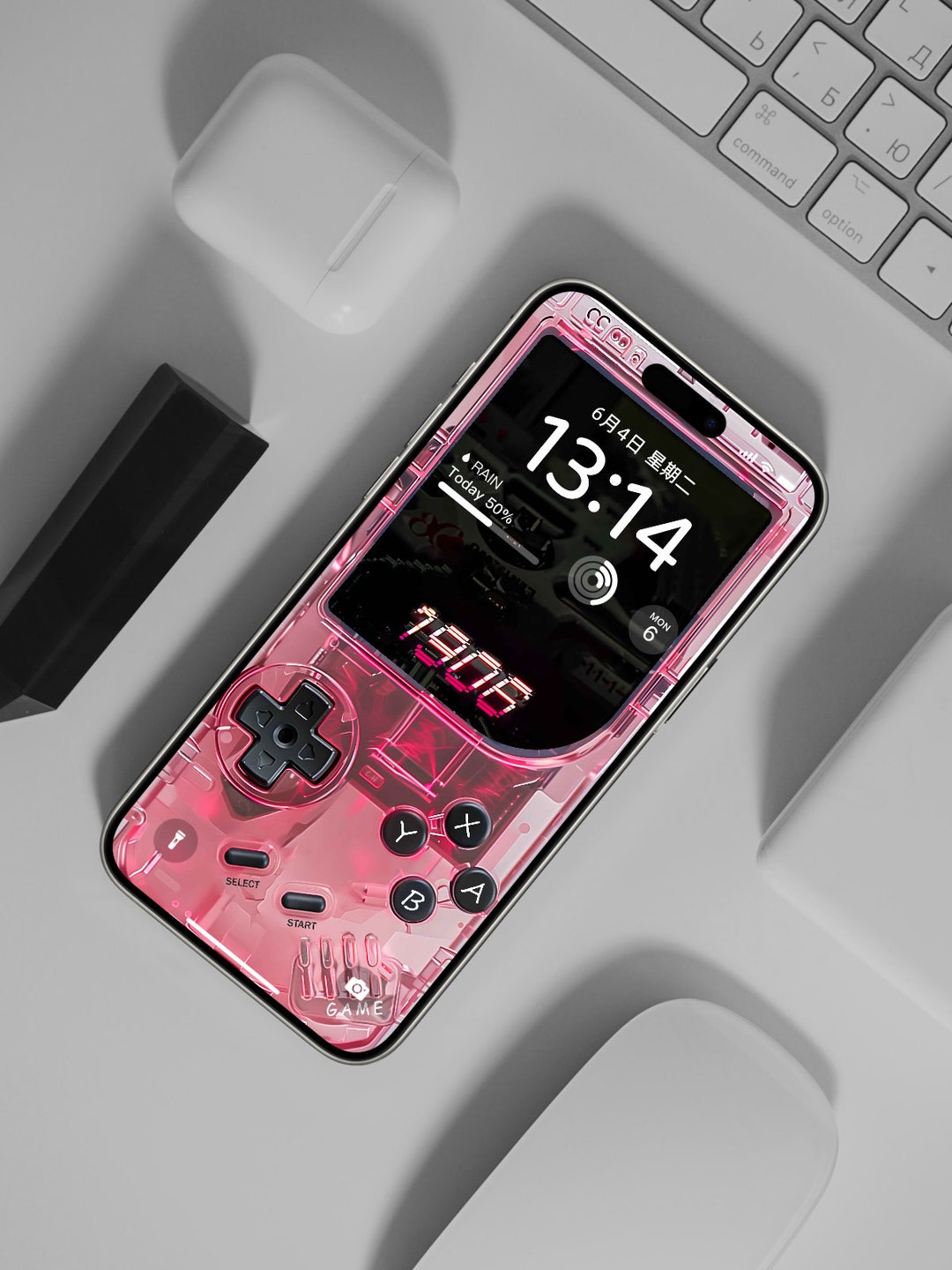 Primrose Pink Retro Game Console Original Mobile Phone Wallpaper ...