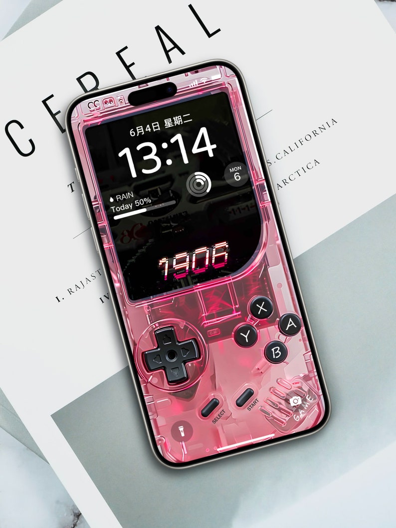 Primrose Pink Retro Game Console Original Mobile Phone Wallpaper ...