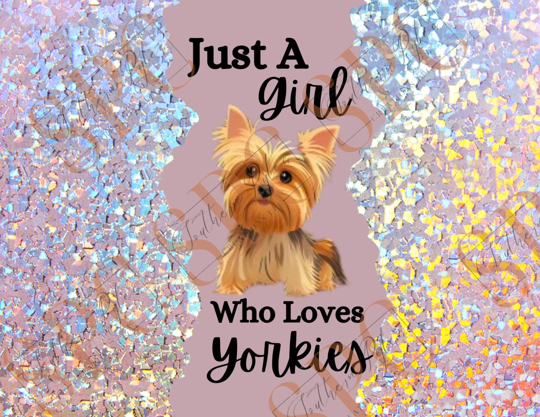 Yorkie 20 Oz Tumbler Wrap - Digital Print Only - Etsy