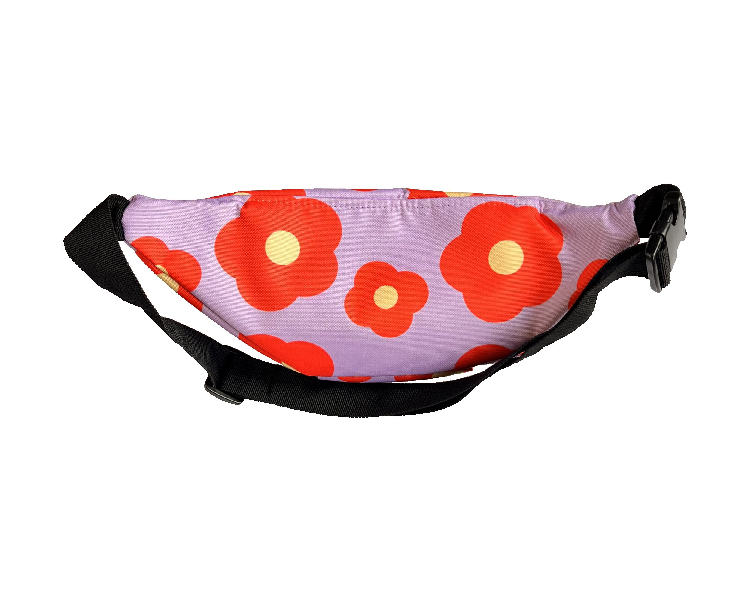 Red Flower Fanny Pack Crossbody Vacation Essentials Travel Trendy Sling ...