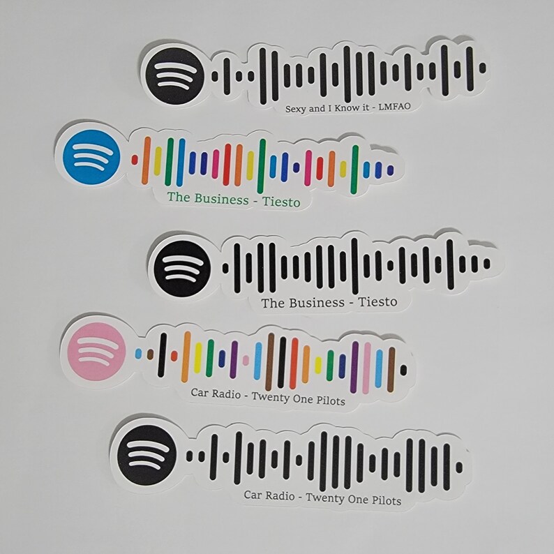 Custom Spotify Link Stickers 5 Pack - Etsy