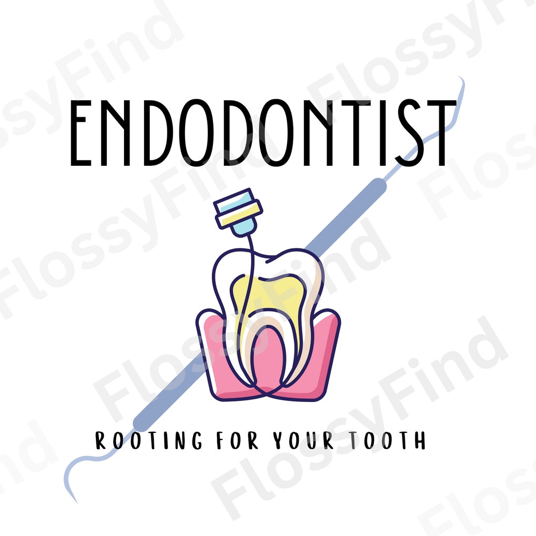 Endodontist Dental Art: Root Canal Design (SVG, PNG Digital Download ...
