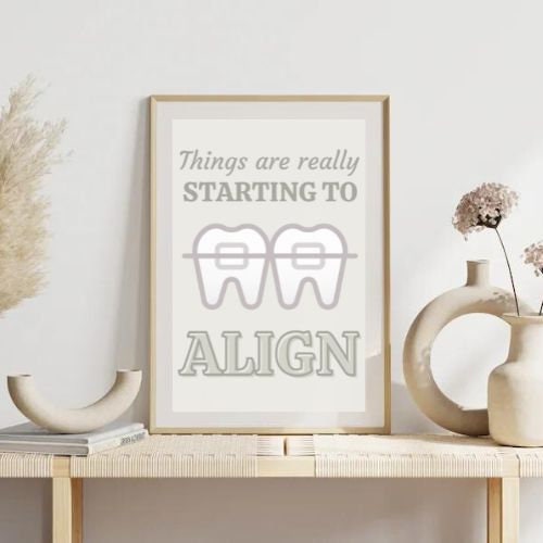 Orthodontist Office Art: Braces Poster, Dental Gift - Etsy