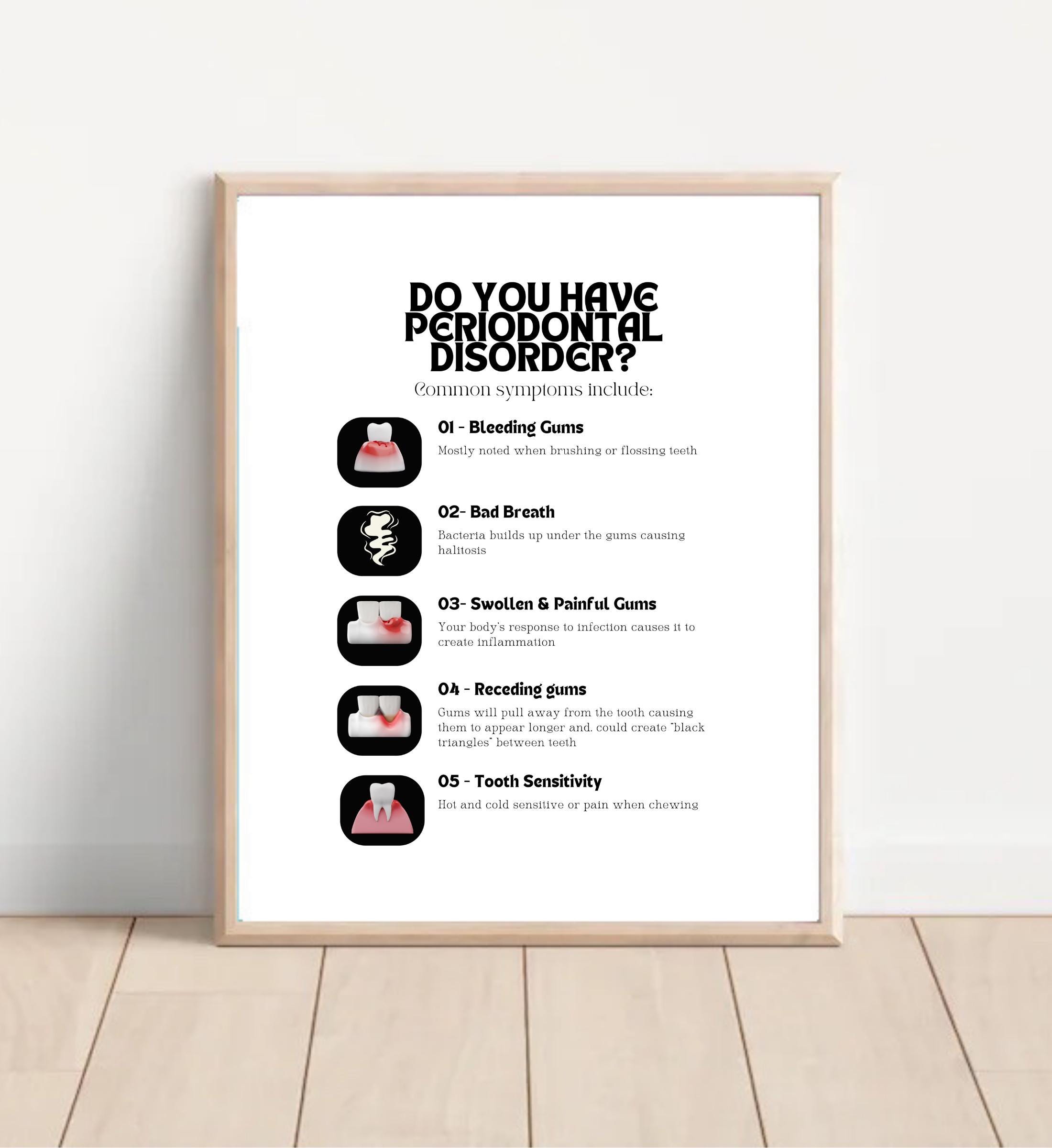 Perio Poster, Periodontal Education, Gum Disease Chart, Dental Office ...