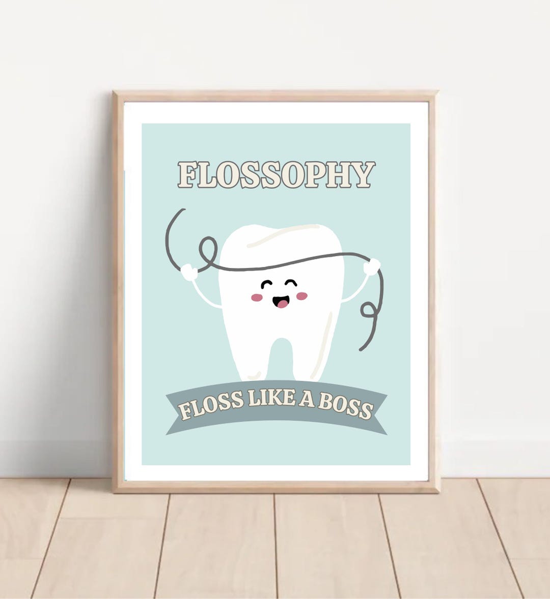 Dental Office Decor Floss Poster Dental Wall Art Funny Dental Office ...