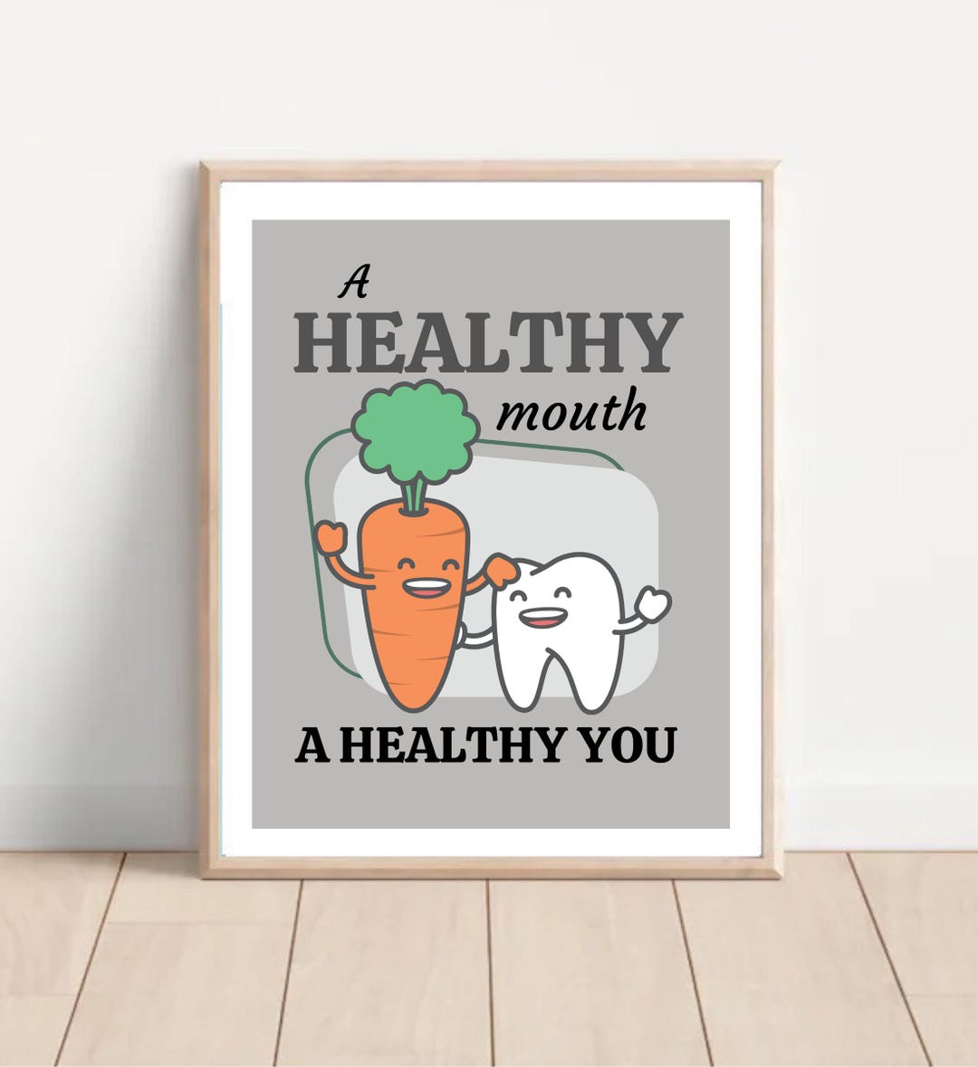 Healthy Mouth Dental Wall Art Dental Office Decor Dental Tooth Poster ...