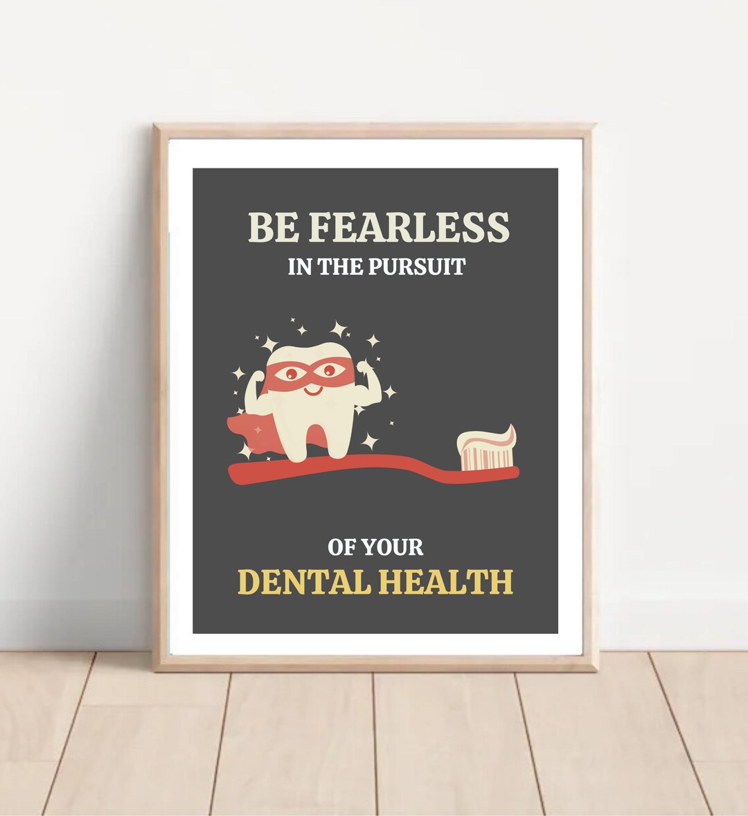 Superhero Tooth Print: Motivational Dental Office Decor - Etsy