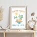 Happy Teeth Happy Life White Poster Funny Beach Themed Dental Poster ...