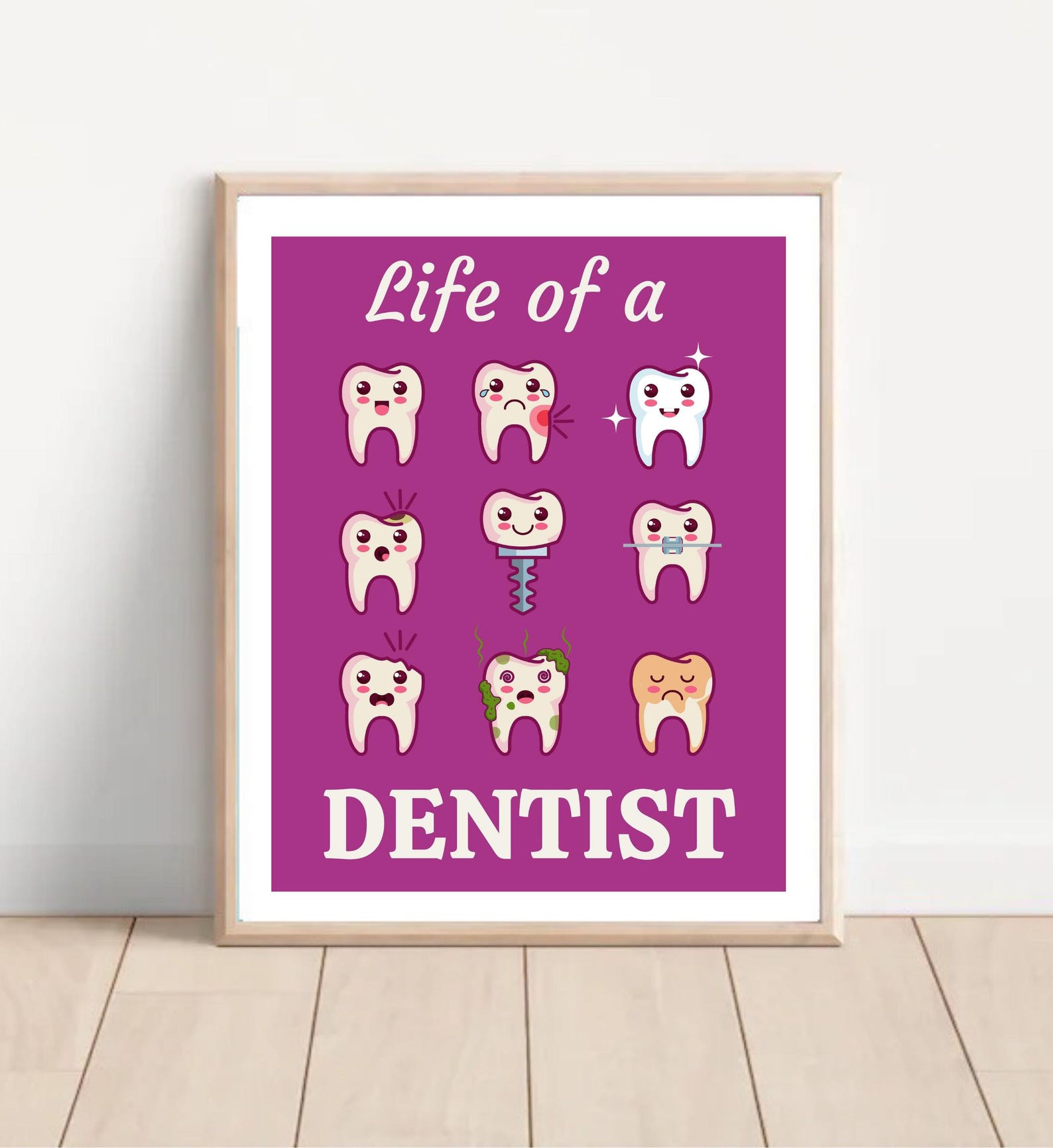 Funny Dental Poster: 'life of a Dentist' Wall Art - Etsy
