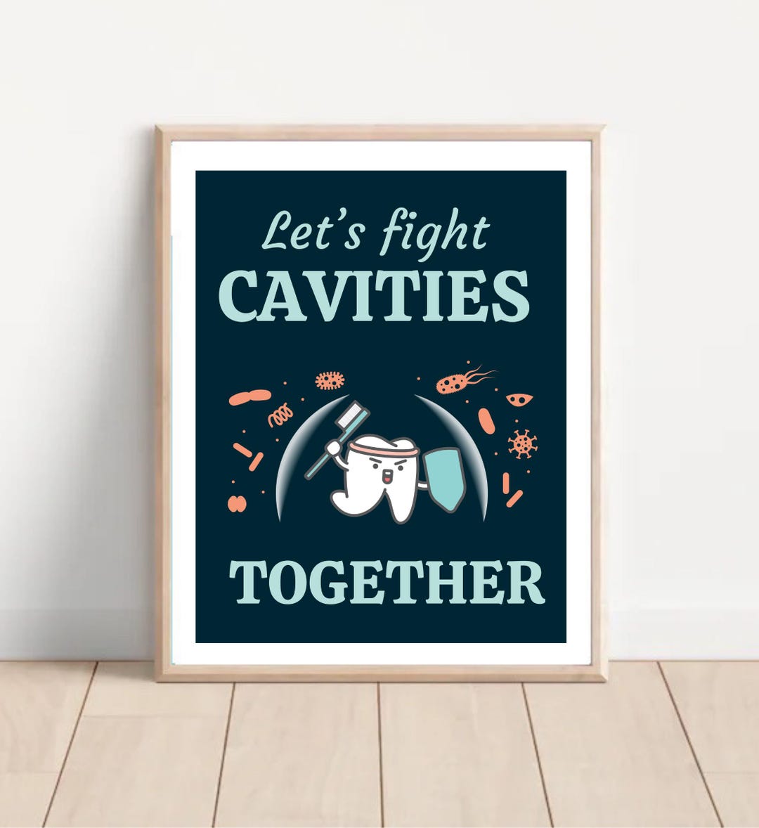 Funny Dentist Poster: Fight Cavities Dental Office Art - Etsy