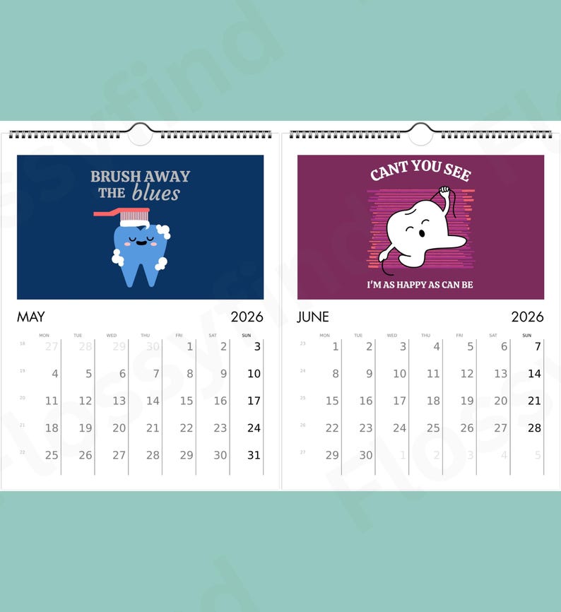 Inspirational Dental Calendar - Wall Calendar for Dentists & Patients ...