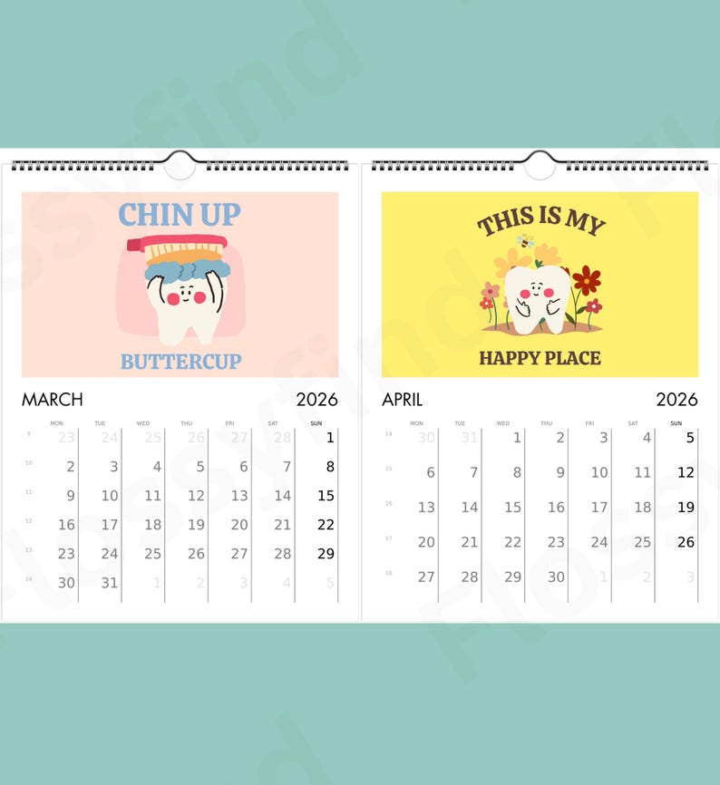 Inspirational Dental Calendar - Wall Calendar for Dentists & Patients ...