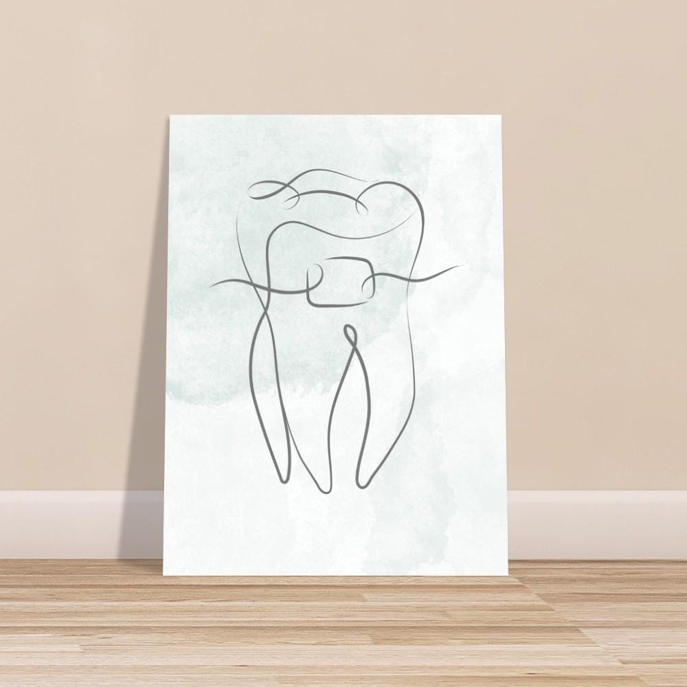 Minimalist Ortho Poster, Simple Tooth Print, Watercolor Dental Decor ...