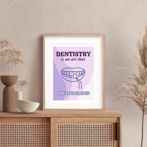 Dentistry is an Art That Creates Smiles Poster Dental Office Decor ...