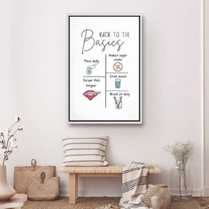 Oral Health Poster Dental Hygiene Wall Art Dental Office Decor Dentist ...