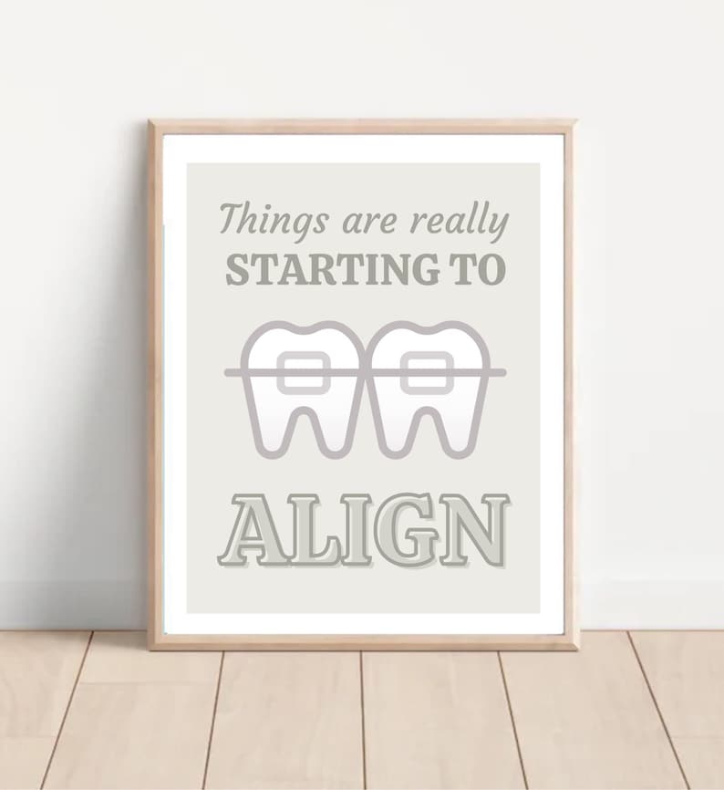 Orthodontist Office Art: Braces Poster, Dental Gift - Etsy