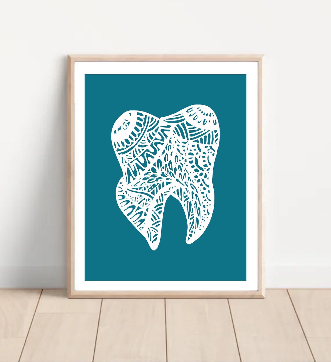 Artsy Tooth Print, Minimalist Tooth Poster, Simple Dental Wall Art ...