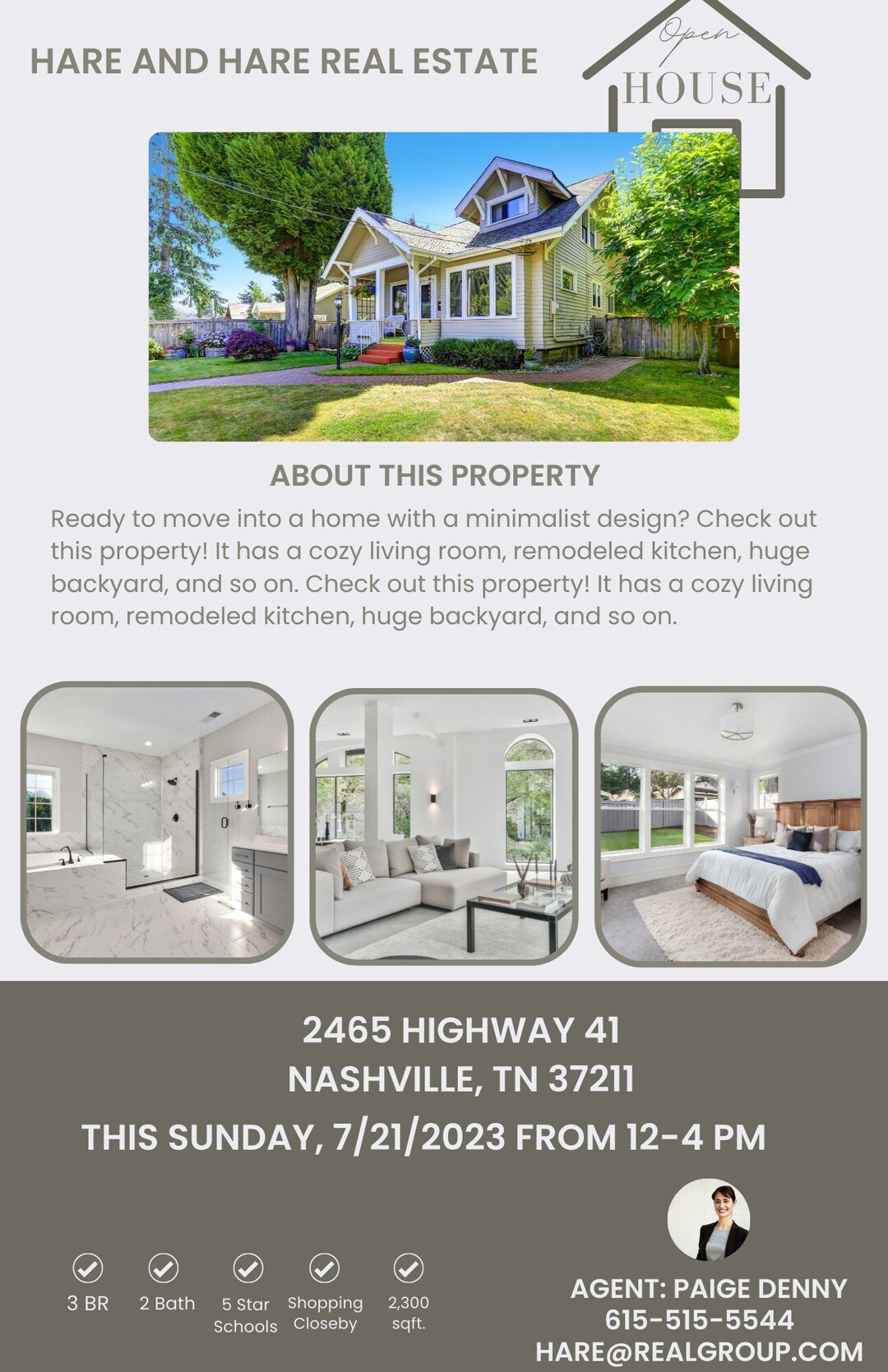 Open House Ad Flyer Template Canva Edit - Etsy