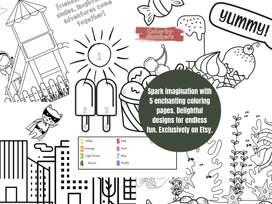 Five Unique, Fun, and Engaging Printable Coloring Pages for Elementary ...