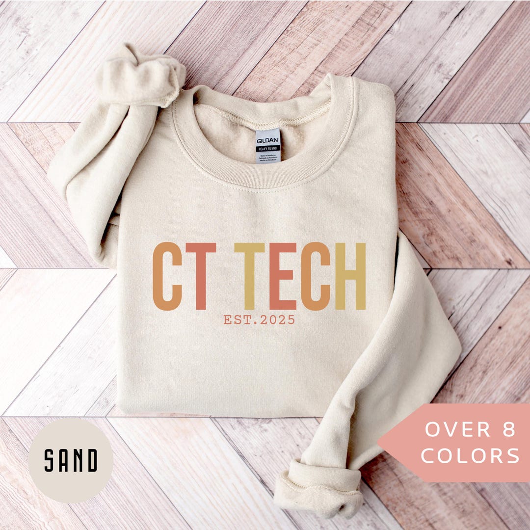 Personalized CT Tech Sweatshirt, Custom CT Technologist Shirt, CT Tech ...