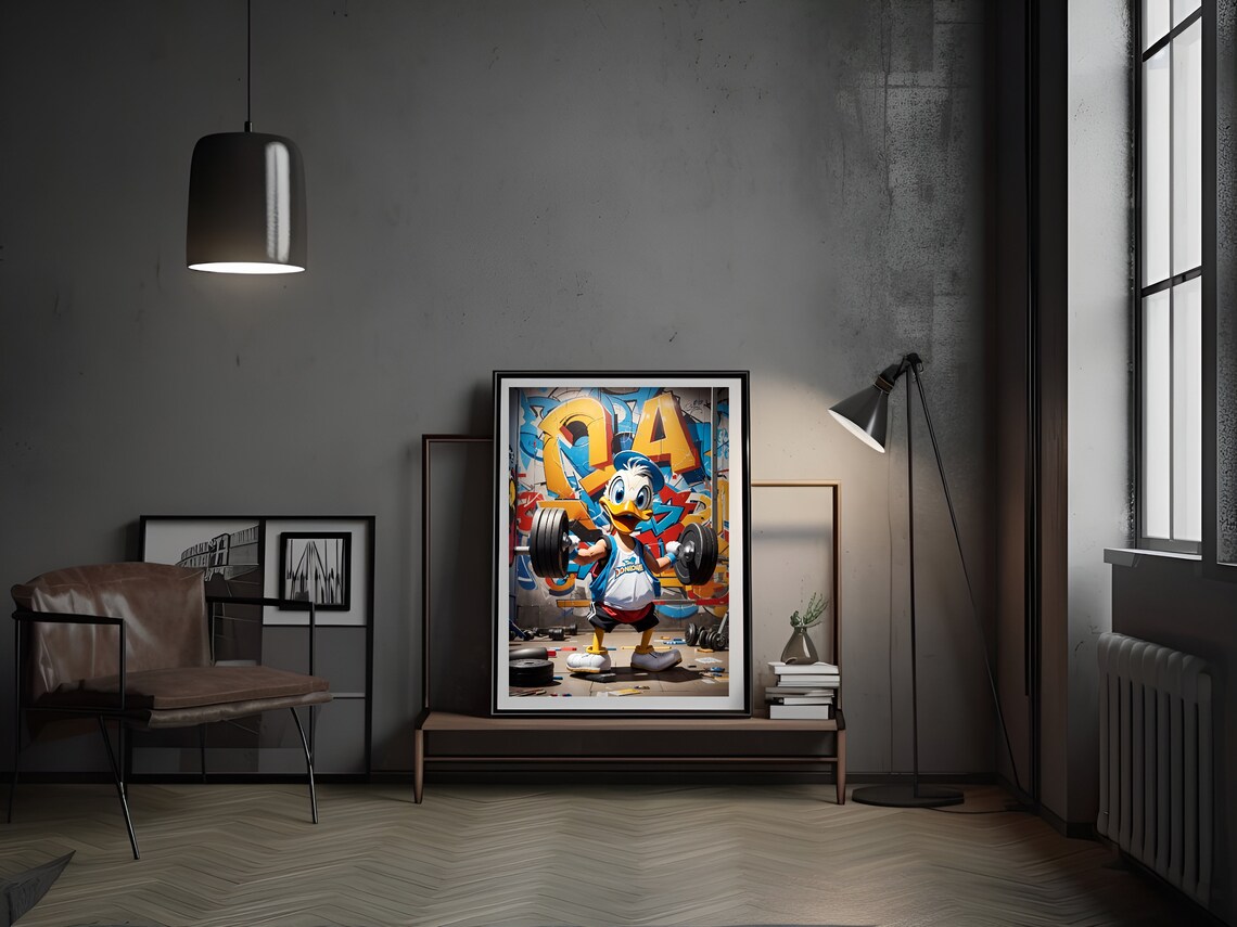 Donald Duck Graffiti Wall Art Quacky Fitness Frenzy Donald Duck ...