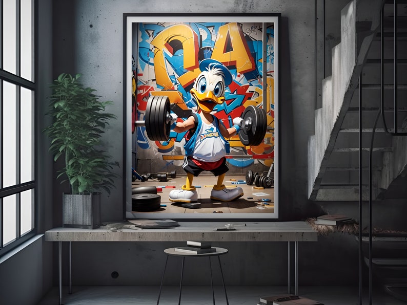 Donald Duck Graffiti Wall Art Quacky Fitness Frenzy Donald Duck ...