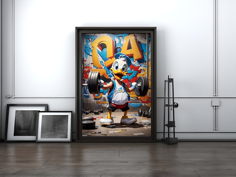 Donald Duck Graffiti Wall Art Quacky Fitness Frenzy Donald Duck ...