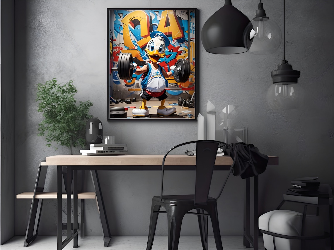 Donald Duck Graffiti Wall Art Quacky Fitness Frenzy Donald Duck ...