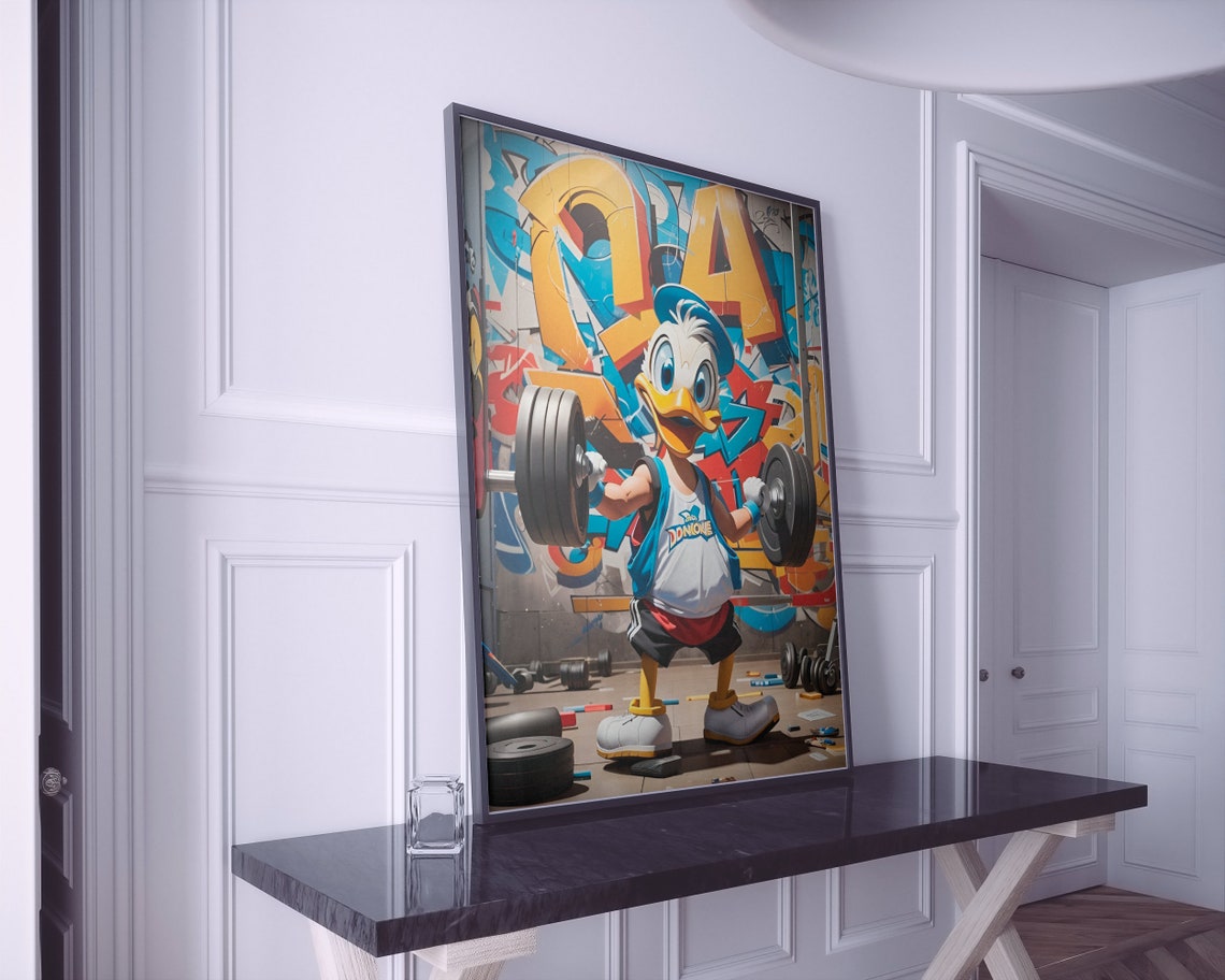 Donald Duck Graffiti Wall Art Quacky Fitness Frenzy Donald Duck ...