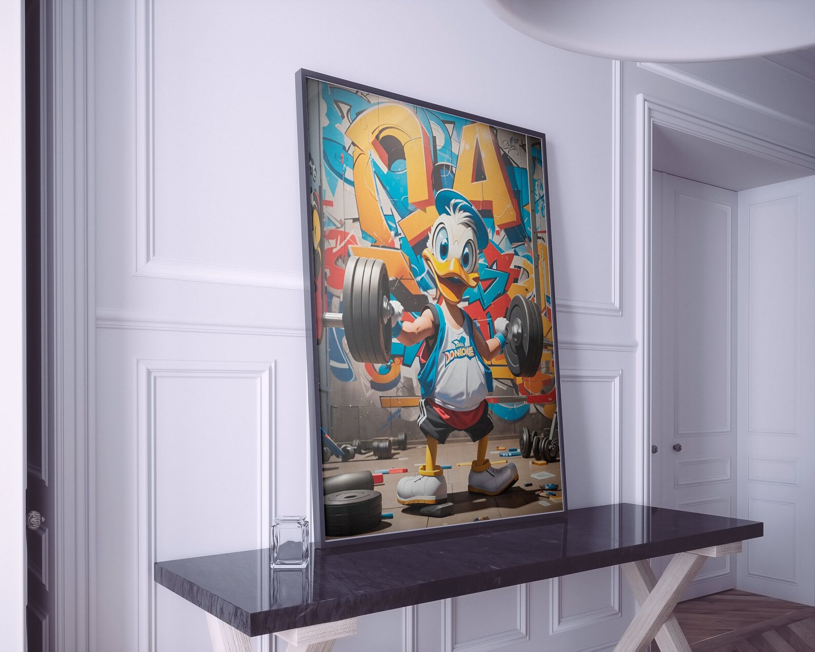 Donald Duck Graffiti Wall Art Quacky Fitness Frenzy Donald Duck ...